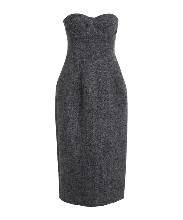 MAXCO. Midi Bodycon Dress With Sweetheart Neckline