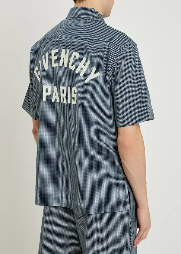 Givenchy Logo-appliquéd Checked Cotton Shirt