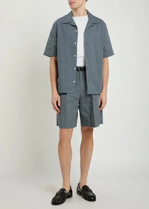 Givenchy Logo-appliquéd Checked Cotton Shirt
