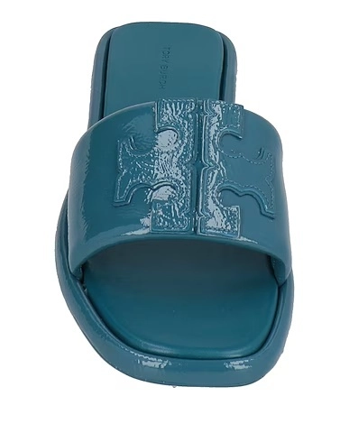 Tory Burch Logo Detail Flat Sandals - Blue