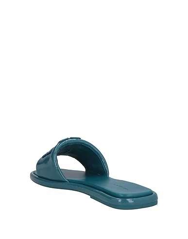 Tory Burch Logo Detail Flat Sandals - Blue