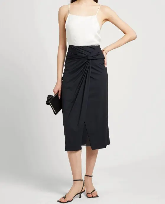 MAXCO. Max&co. Midi Skirt With Draped Detail