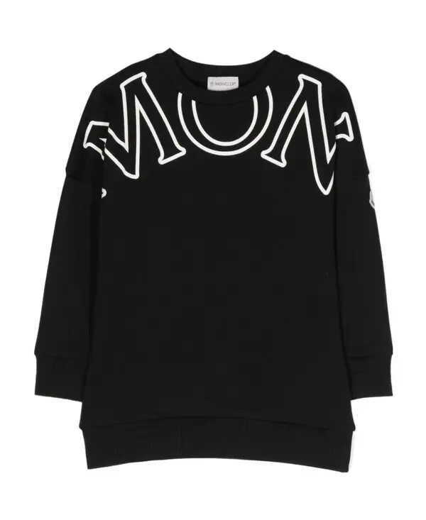 Moncler Logo Print Sweatshirt Dress