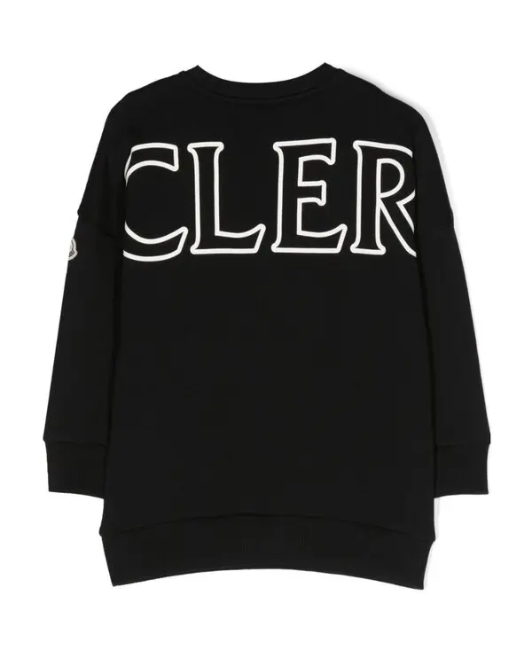 Moncler Logo Print Sweatshirt Dress