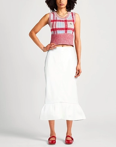 Marni A-line Leather Skirt