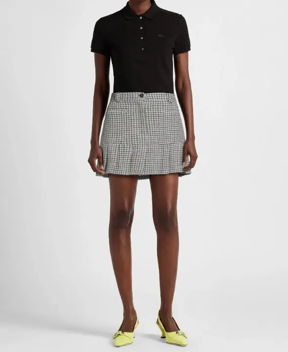 MAXCO. Max&co. Houndstooth Pleated Mini Skirt