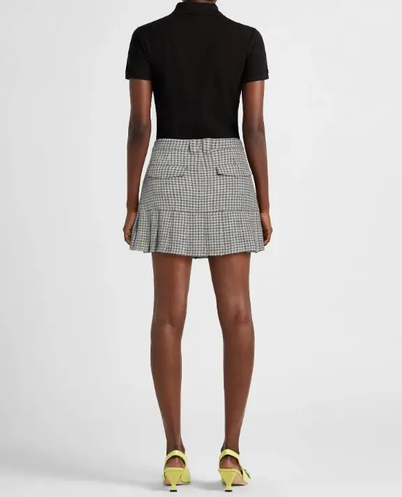 MAXCO. Max&co. Houndstooth Pleated Mini Skirt
