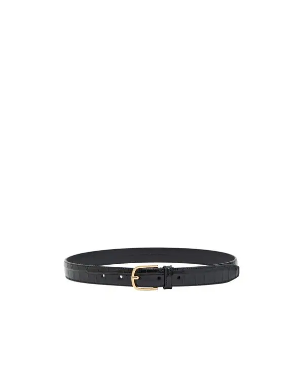 TOTEME Crocodile Pattern Leather Belt
