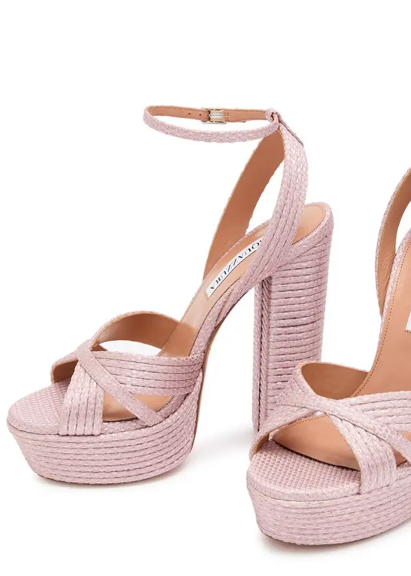 AQUAZZURA Woven High-heeled Sandals