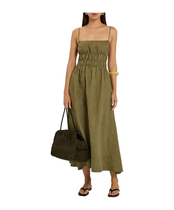 Staud Minimalist Striped Dress