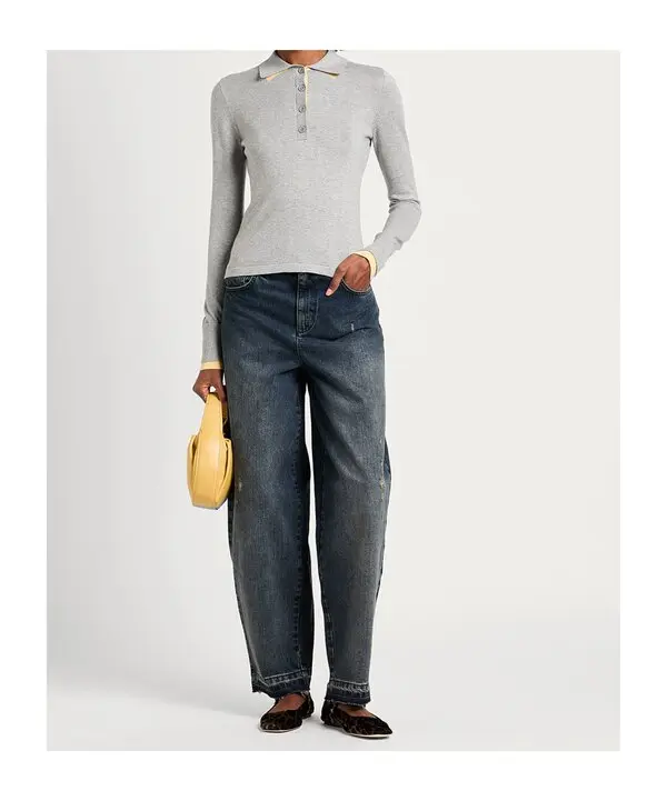 MAXCO. Max&co. Long Sleeve Button Neck Sweater