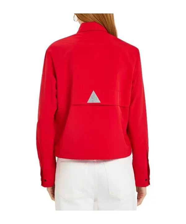 Moncler Logo-appliquéd Cropped Shell Overshirt