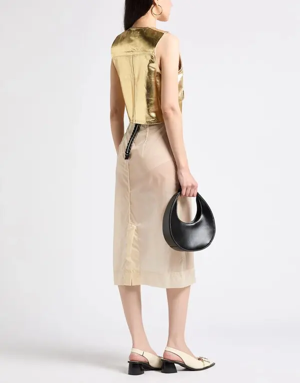 GANNI Metallic Coated Effect Denim Vest