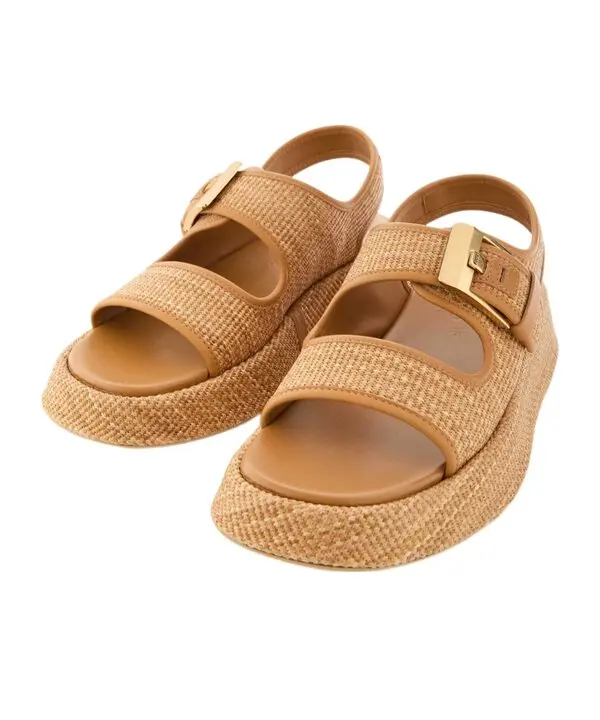 TOD'S Straw Woven Sandals