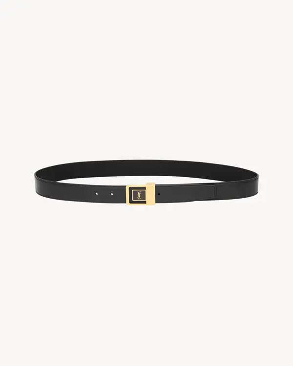 Saint Laurent La 66 Belt In Smooth Leather