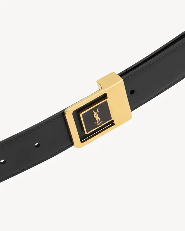 Saint Laurent La 66 Belt In Smooth Leather
