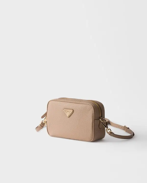 Prada Leather Shoulder Bag - Cameo
