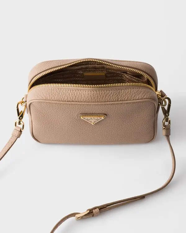 Prada Leather Shoulder Bag - Cameo