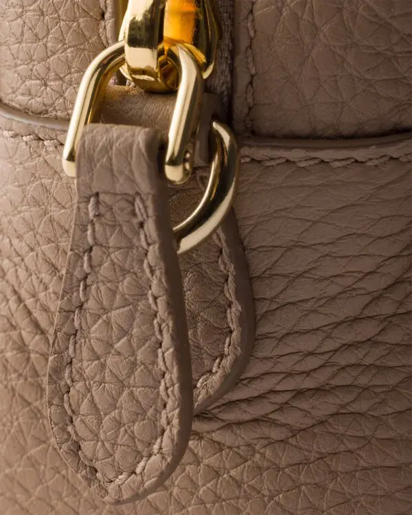 Prada Leather Shoulder Bag - Cameo