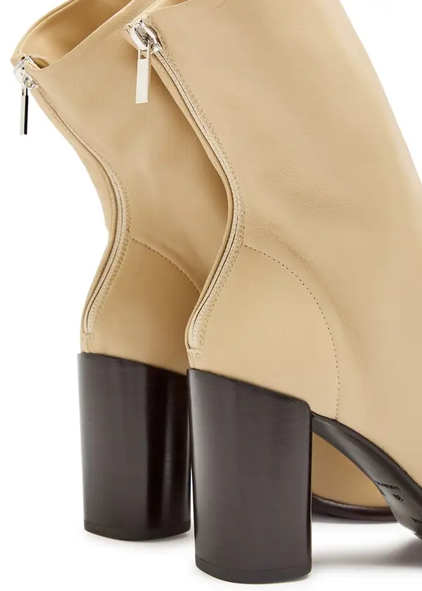 LEMAIRE Square Toe Zip Ankle Boots