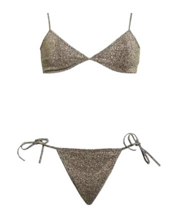 Balenciaga Metallic Triangle Two-piece Swimsuit