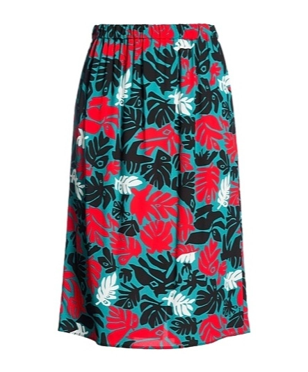 Marni Floral Print Crepe Flared Skirt