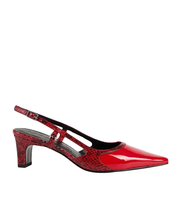MAXCO. Max&co. Patent Leather Court Slingback Pumps