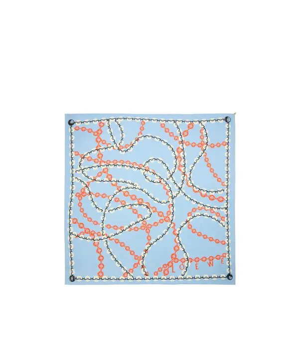 Loewe Scarf In Silk - Green/multicolor