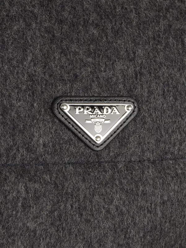 Prada Loden Down Jacket With Logo