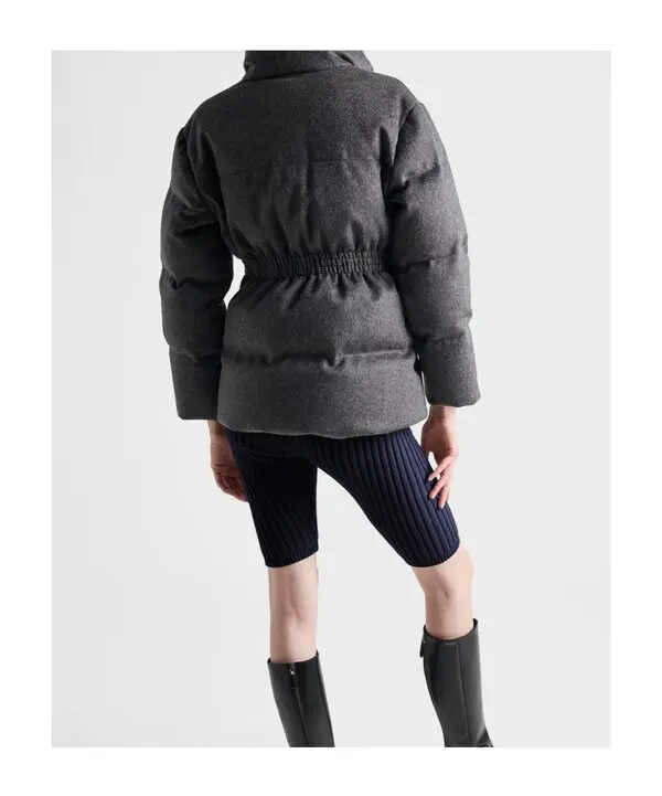 Prada Loden Down Jacket With Logo