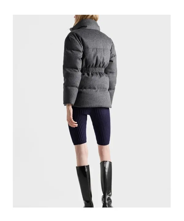Prada Loden Down Jacket With Logo