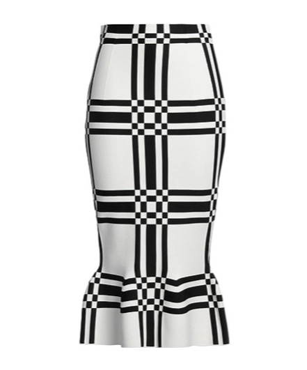 Marni Plaid Knit Pencil Skirt
