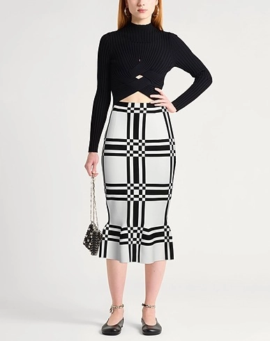 Marni Plaid Knit Pencil Skirt