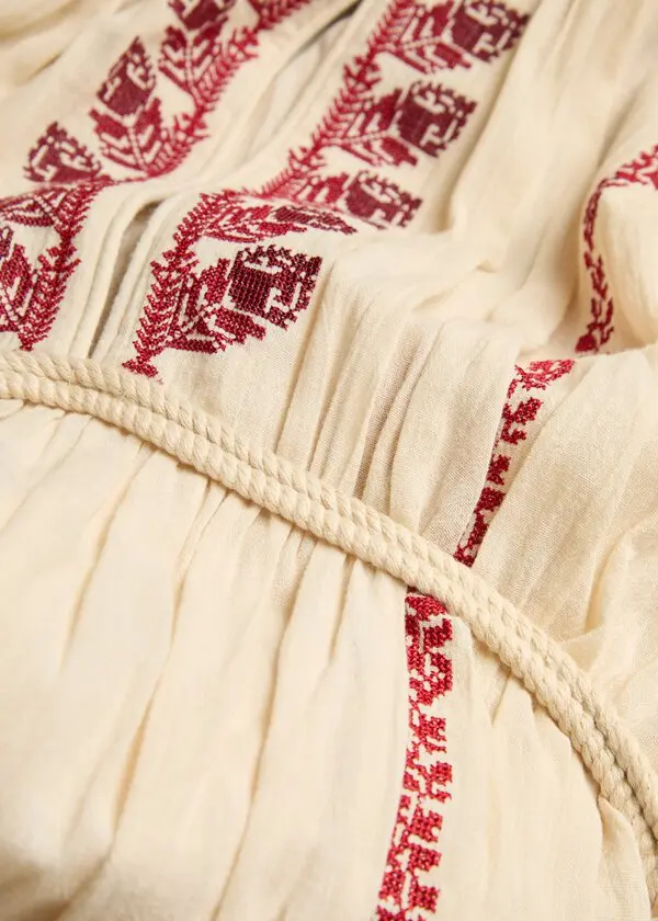 Isabel Marant Étoile Embroidered Cotton Maxi Dress
