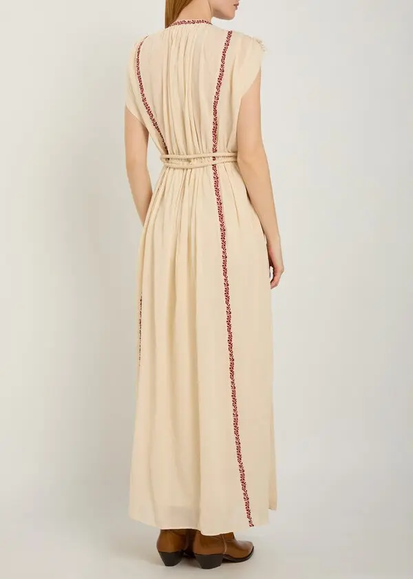 Isabel Marant Étoile Embroidered Cotton Maxi Dress