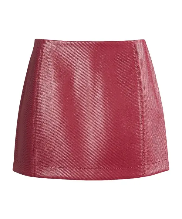 MAXCO. Max&co. Flared Coated Effect Mini Skirt