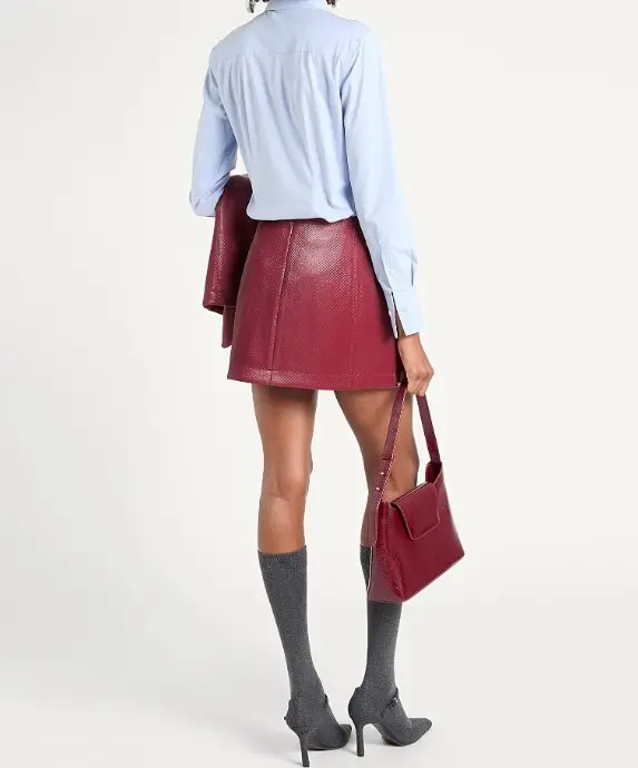 MAXCO. Max&co. Flared Coated Effect Mini Skirt