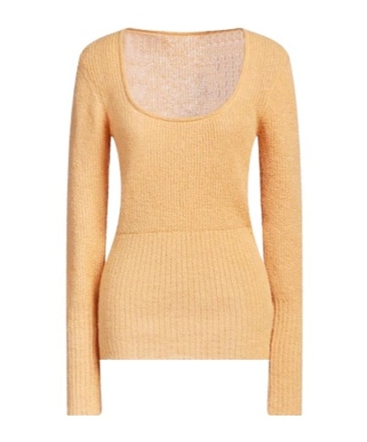 Jacquemus Long Sleeve Round Neck Knit Pullover - Nude