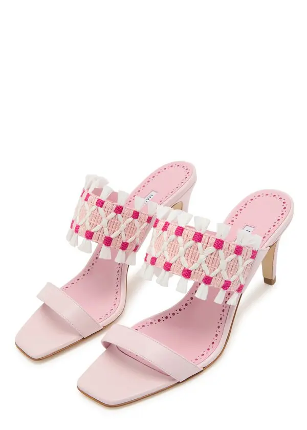 Manolo Blahnik Embroidered Mules