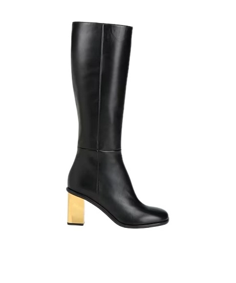 Chloé Square-toed Knee-high Boots With Metal Heel
