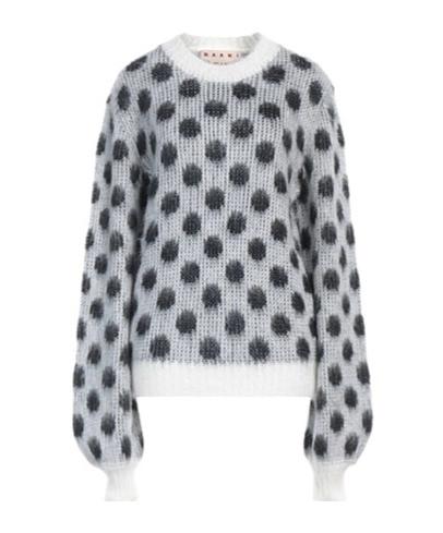 Marni Polka Dot Knitted Crewneck Sweater