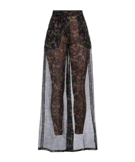 Max Mara Floral Print Organza Wide-leg Trousers