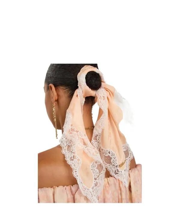 Chloé Romantic Lace-trimmed Silk-jacquard Scarf