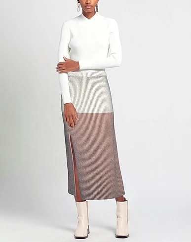 MAISON MARGIELA Ribbed Knit Midi Skirt