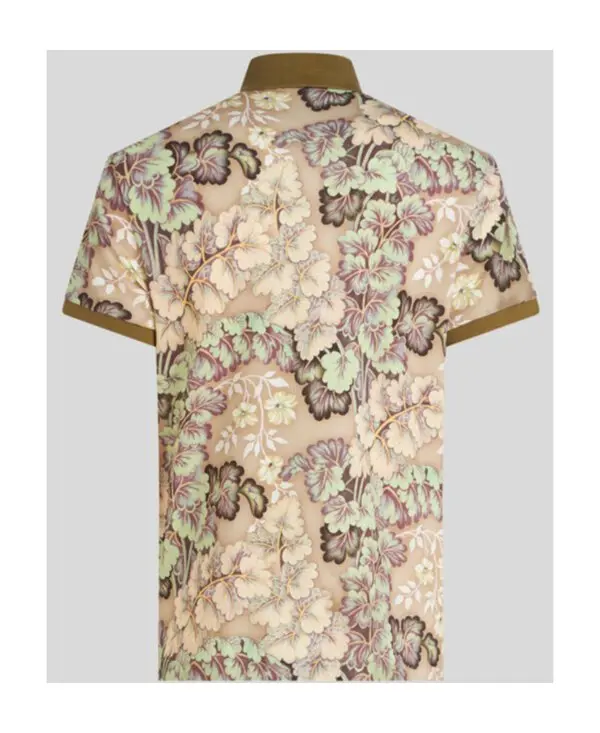 Etro Floral Print Short-sleeved Polo Shirt - Nude