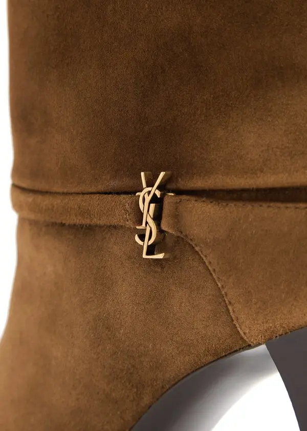 Saint Laurent Niki 90 Suede Ankle Boot