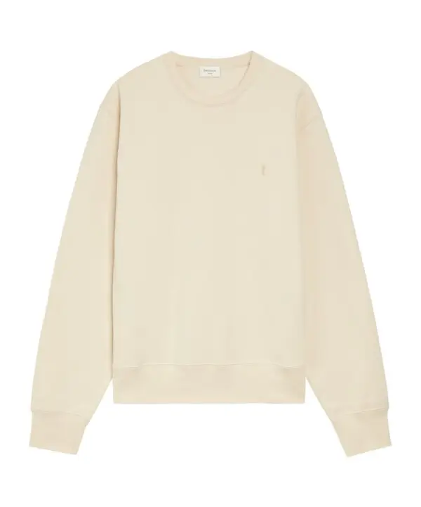 Saint Laurent Logo-embroidered Cotton Sweatshirt