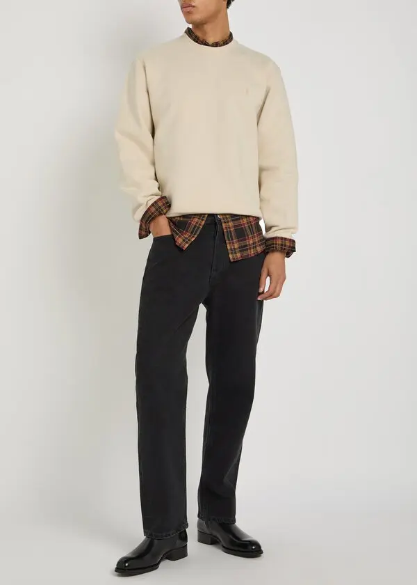 Saint Laurent Logo-embroidered Cotton Sweatshirt
