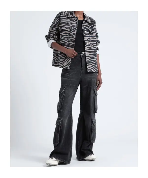 MAXCO. Max&co. Zebra Print Denim Jacket