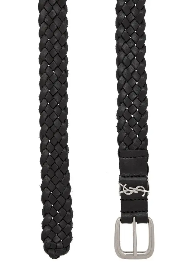Saint Laurent Braided Leather Belt